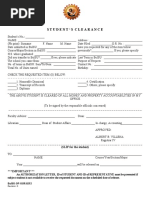Students Clearance Form | PDF