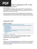 CSC Guidelines in Filling Out PDS PDF | PDF