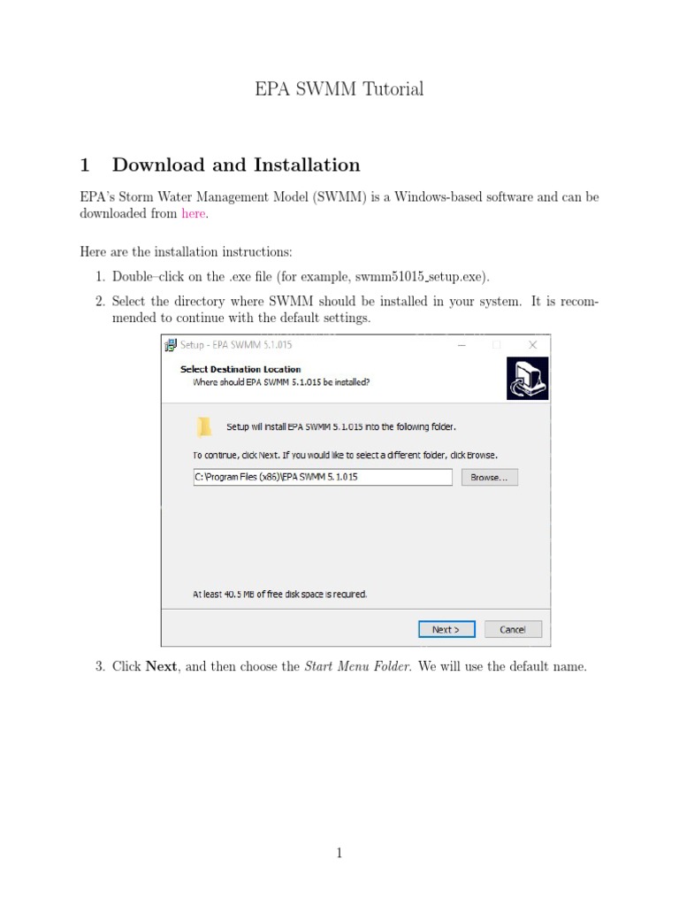 Epa Swmm Tutorial Pdf Computing
