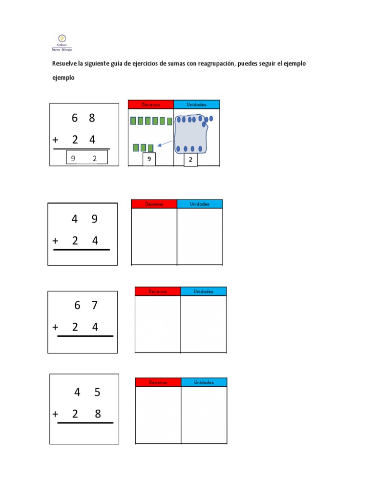 Guia Suma Reagrupación Planif 2 | PDF
