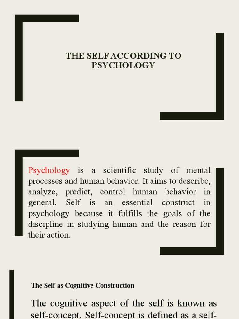 Understanding the Self in Psychology | PDF | Psychology | Self Concept