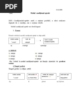 Modul Conditional-Optativ | PDF