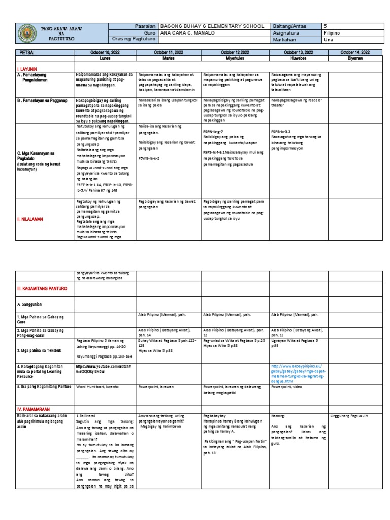 Filipino Q1 W7.1 | PDF