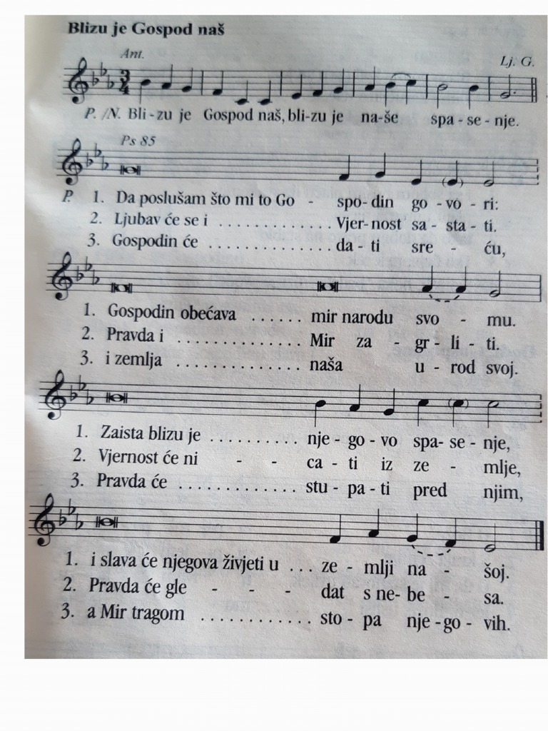 Blizu Je Gospod Naš | PDF