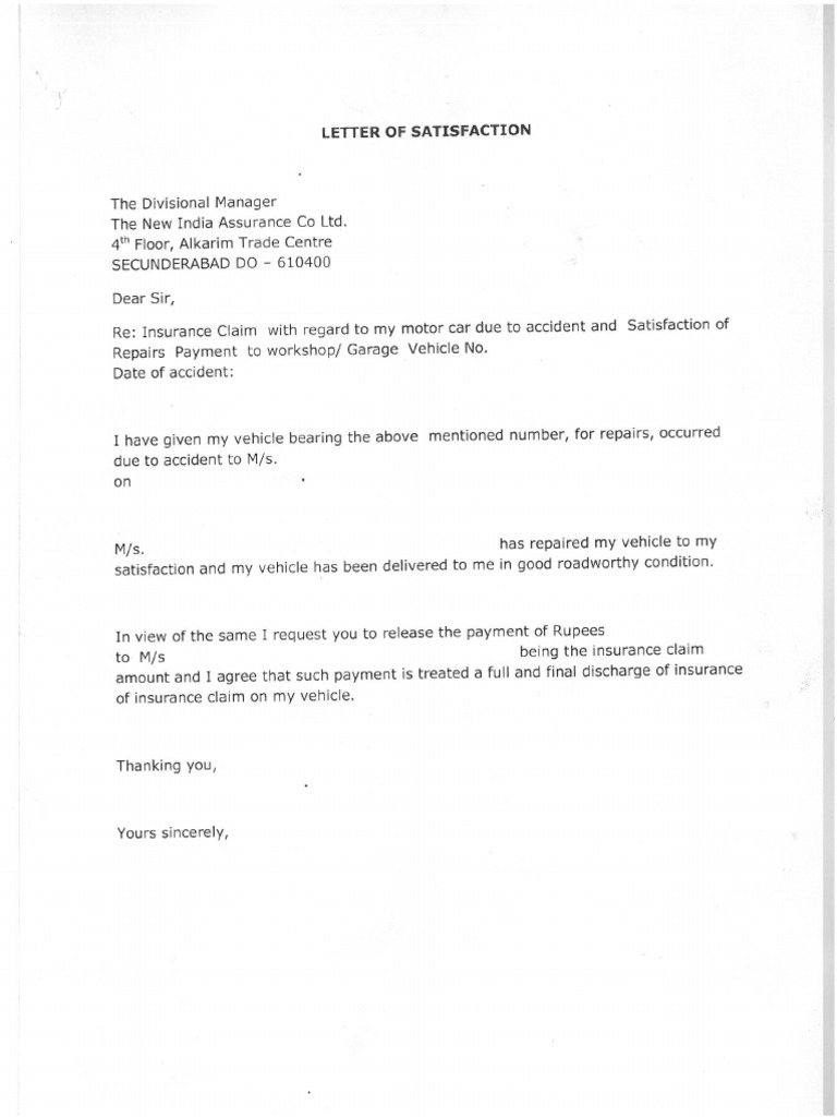 New India Intimation Form | PDF