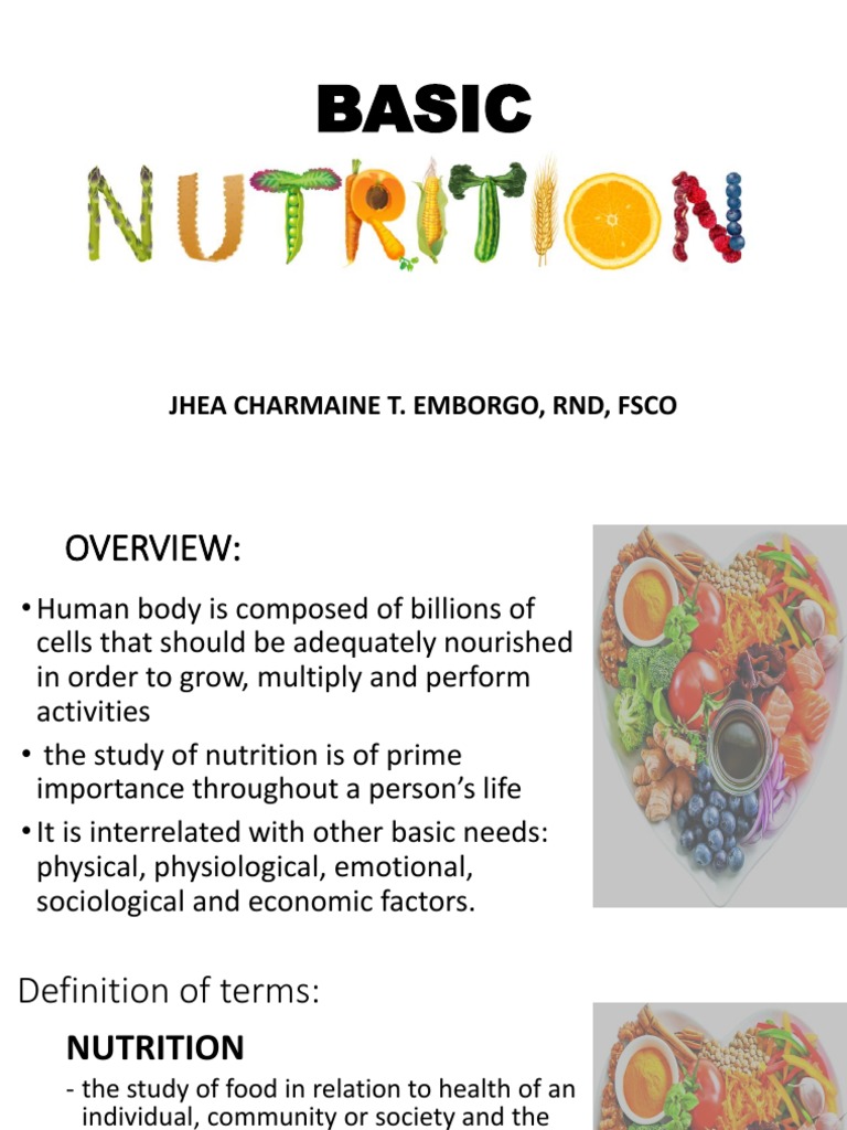 4 +basic+nutrition | PDF | Carbohydrates | Nutrients