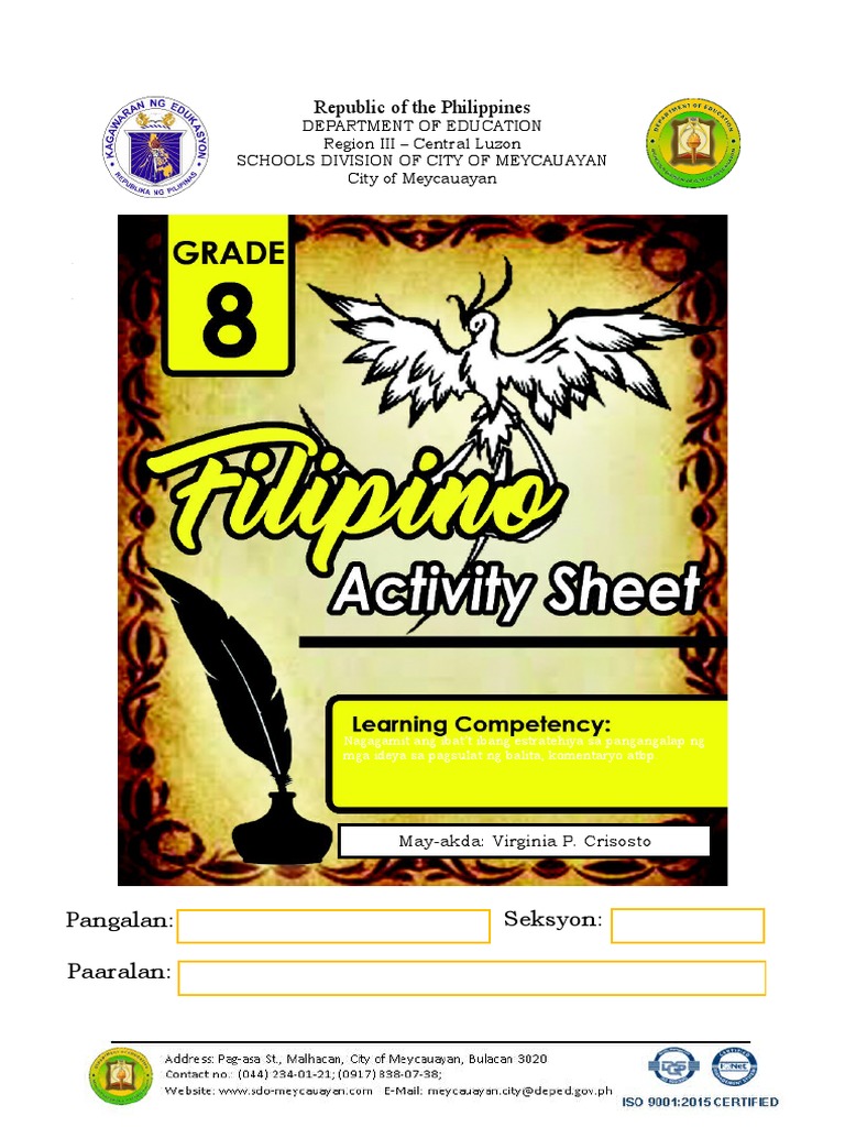 Fil8 Q3 Melc05 Bis | PDF