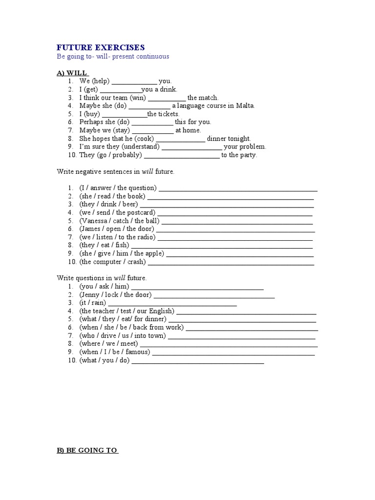 Future Exercises | PDF