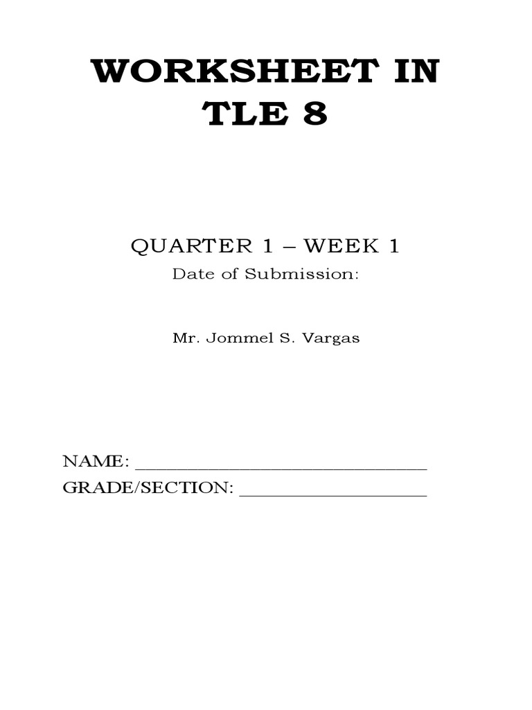 Tle G-8 | PDF | Drawing | Technical Drawing