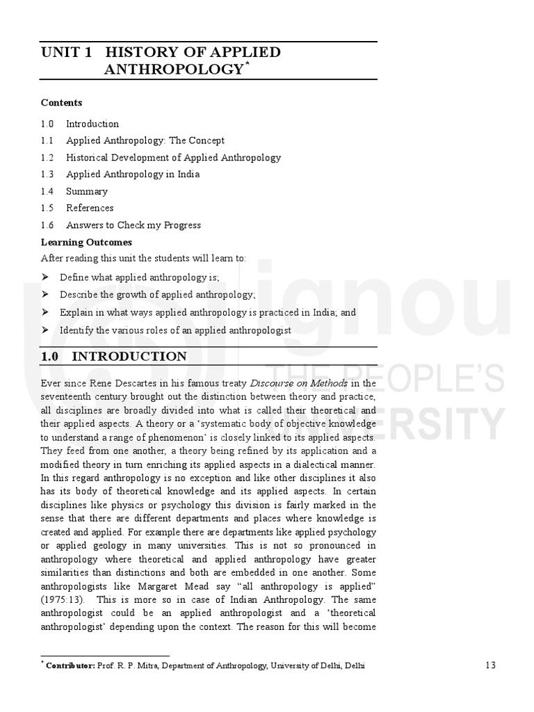 Applied Anthropology | PDF | Anthropology | Tribe