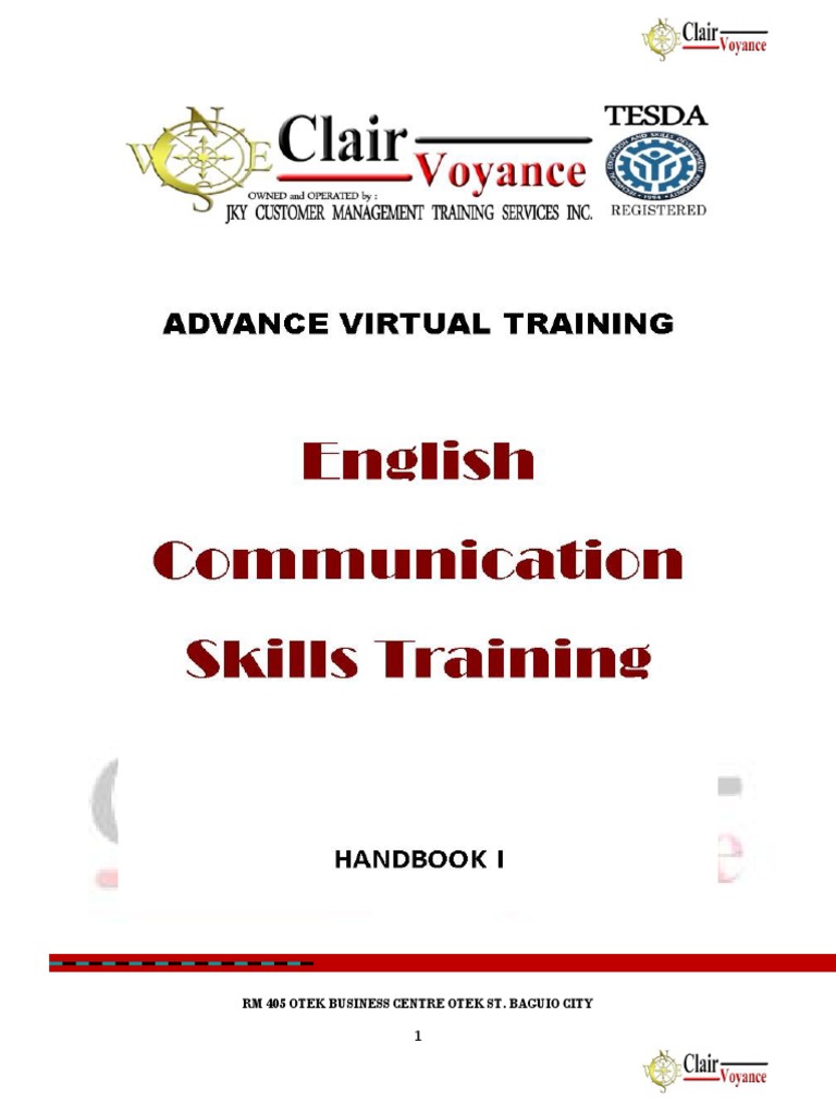 Virtual Training Handbook I - English Communication Skill Training ...
