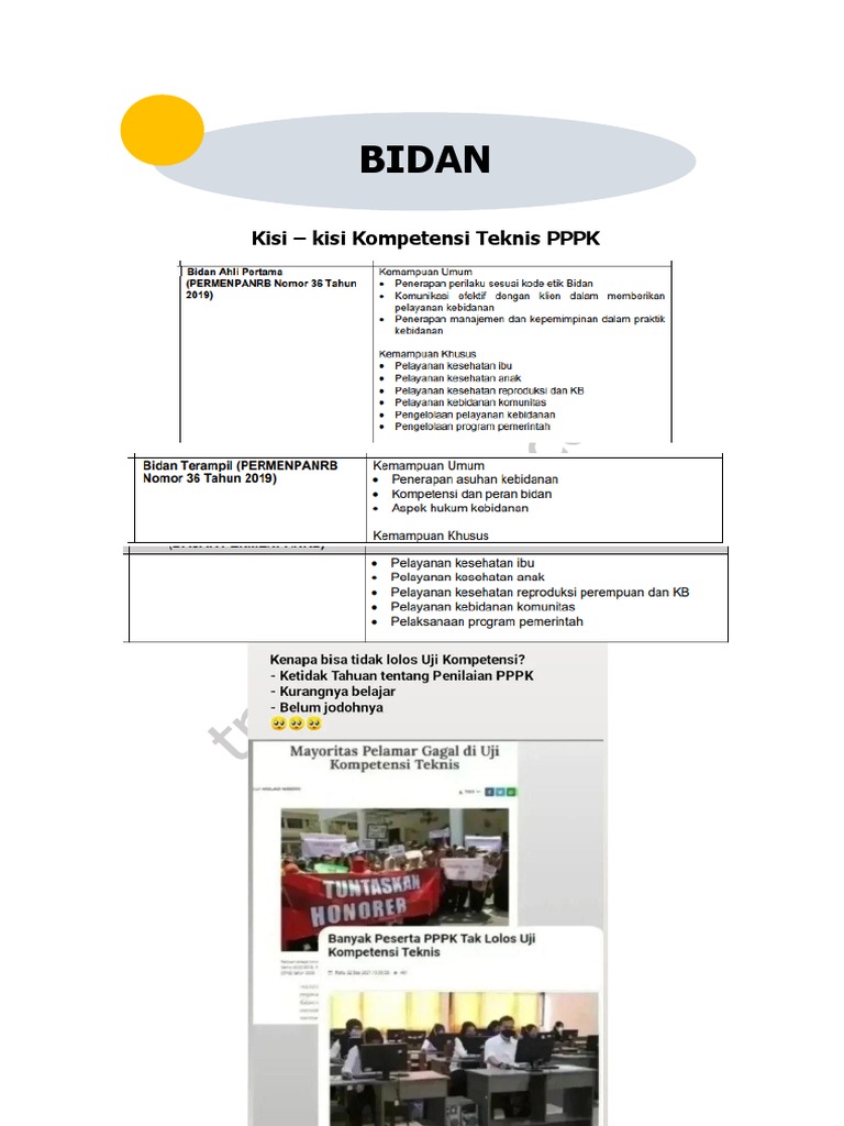 GRATIS Kumpulan PPPK 2022 Bidan | PDF