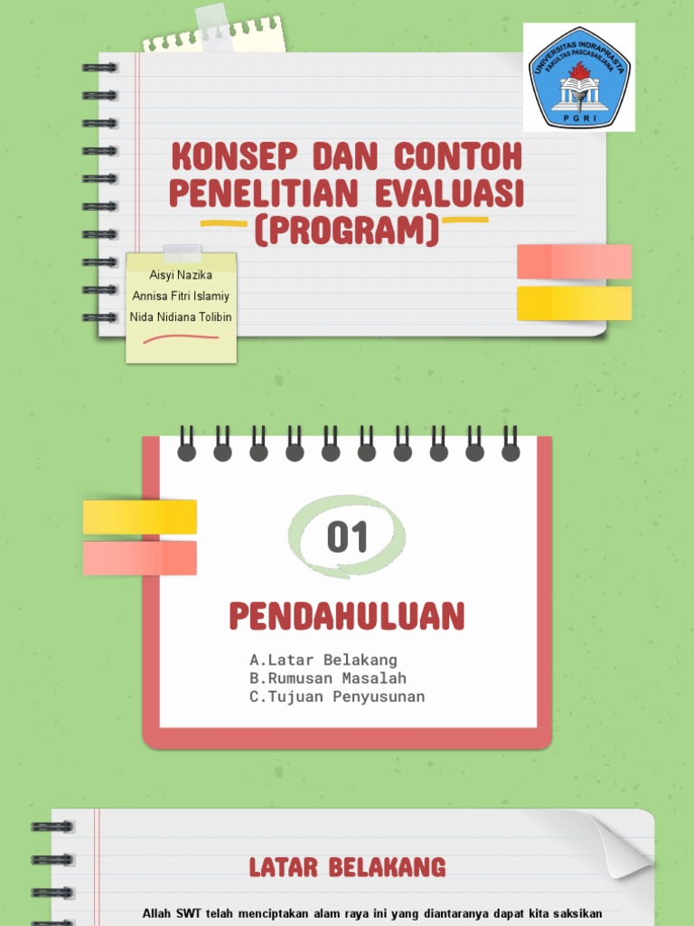 Kelompok 2 - Konsep Dan Contoh Penelitian Evaluasi | PDF