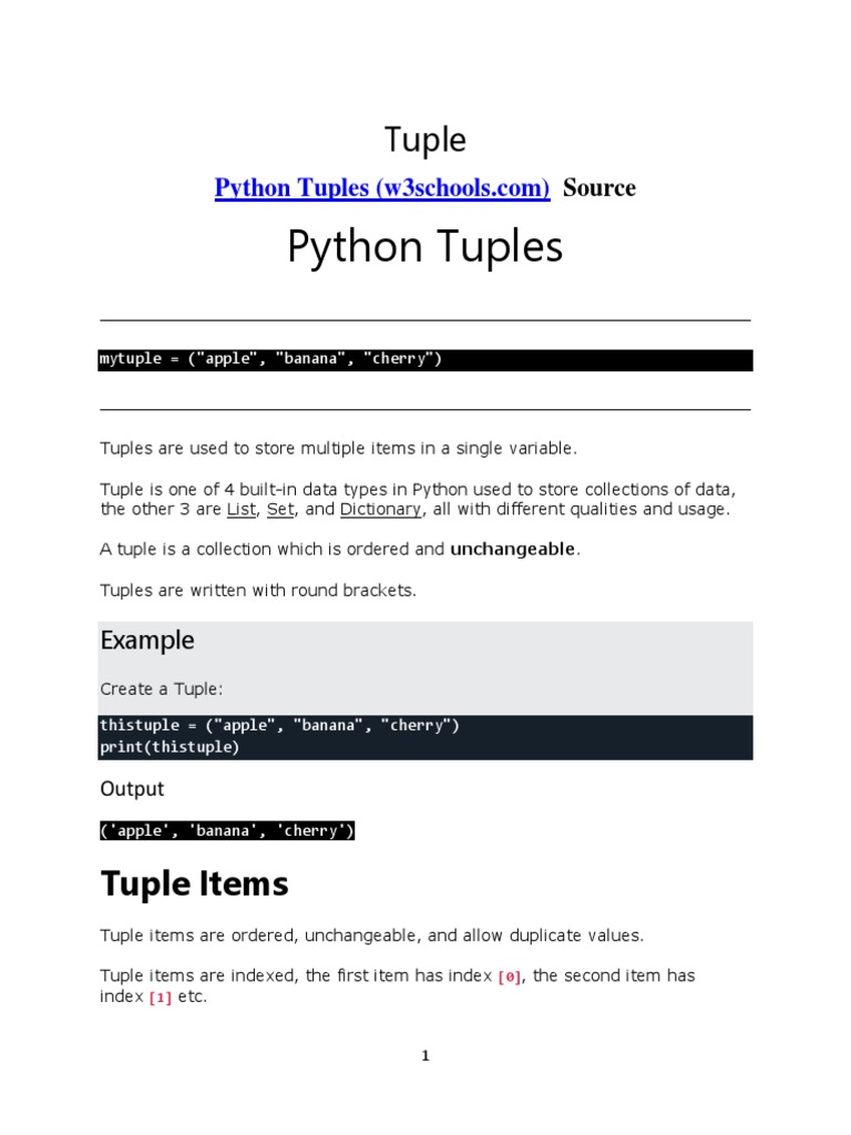 Tuple | PDF | Data Type | Boolean Data Type