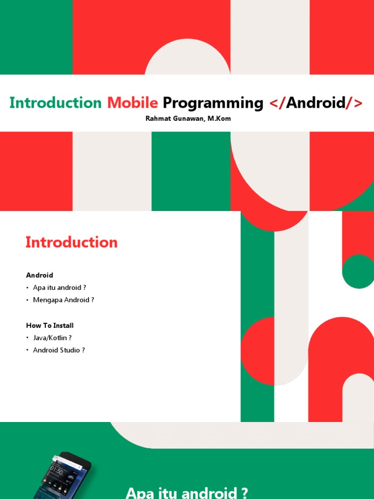 Introduction Mobile Programming | PDF Introduction Mobile Programming | PDF