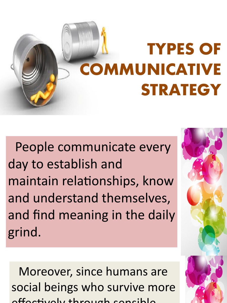 Types of Communicative Strategy | PDF | Conversation | Communication