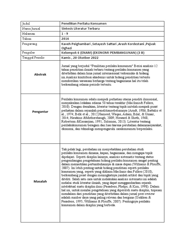 Review Jurnal Eko Mik 2 | PDF
