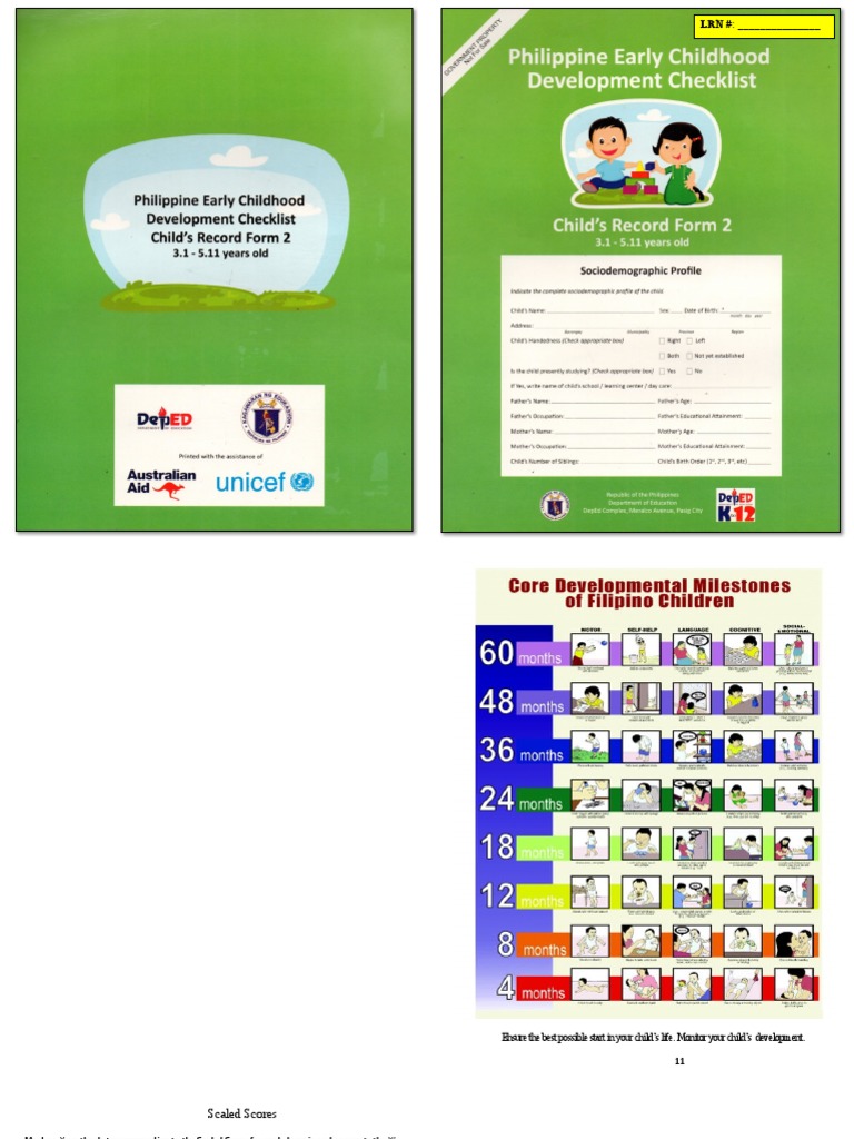 Pecd Booklet Style | PDF | Word | Standard Score