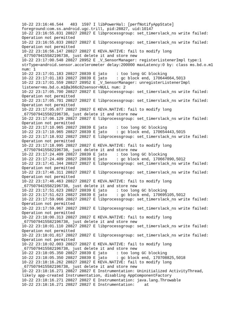 Log Pdf Android Operating System Java Programming Language