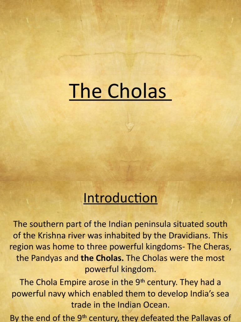 The Rise of the Powerful Chola Dynasty | PDF | South India