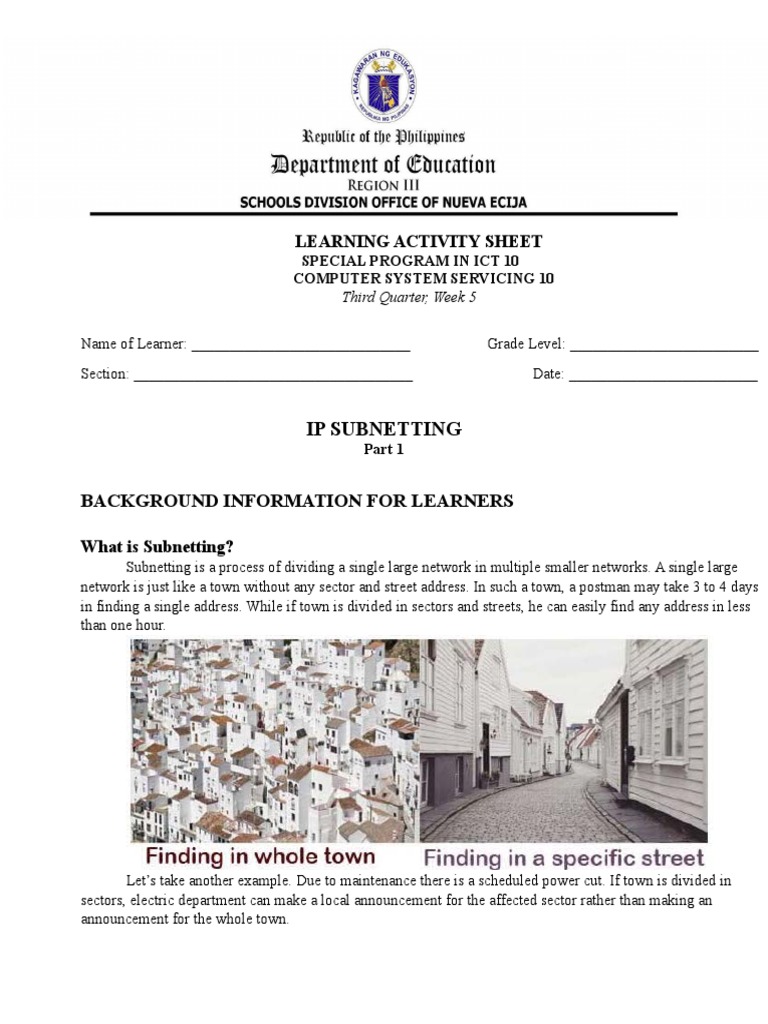 CSS10 Q3. Week 5 | PDF | Computer Network | Ip Address