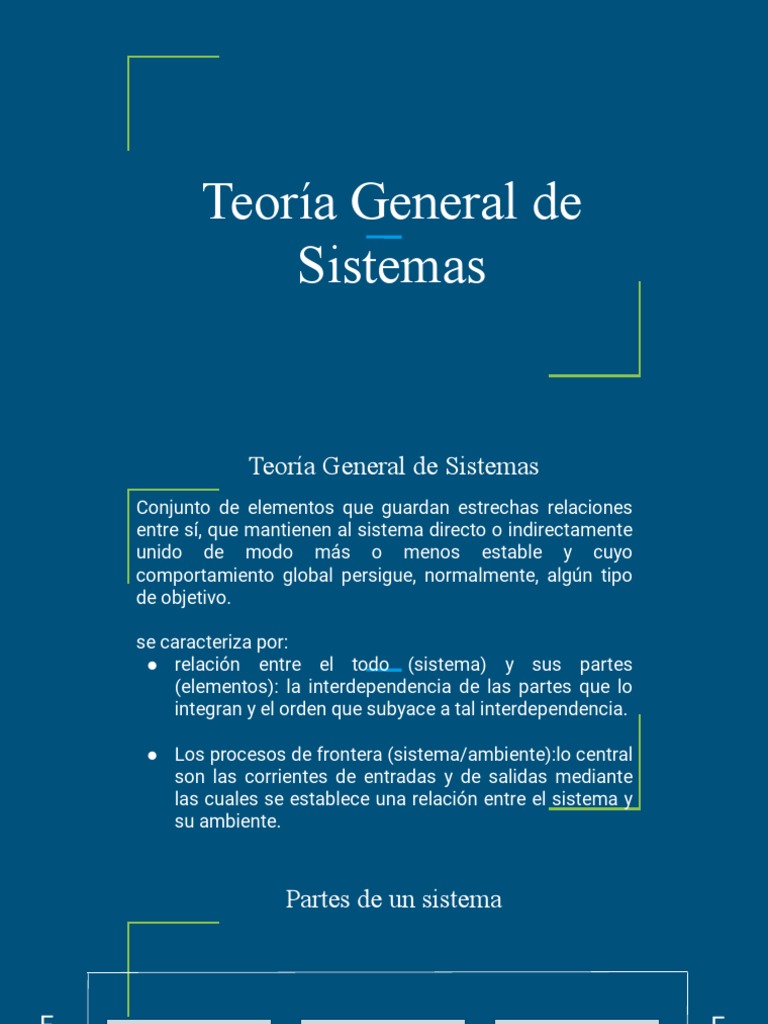 Teoría General de Sistemas - Conclusión | PDF | Sistema | Realimentación