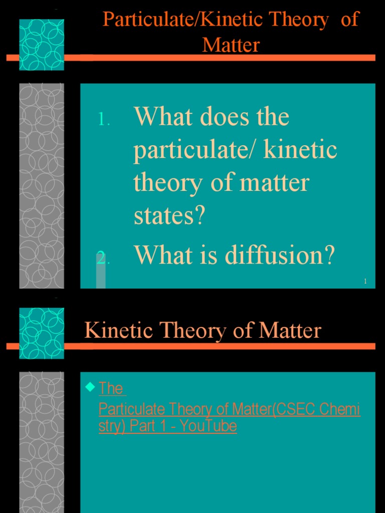Understanding Matter: Particulate Theory | PDF | Gases | Osmosis
