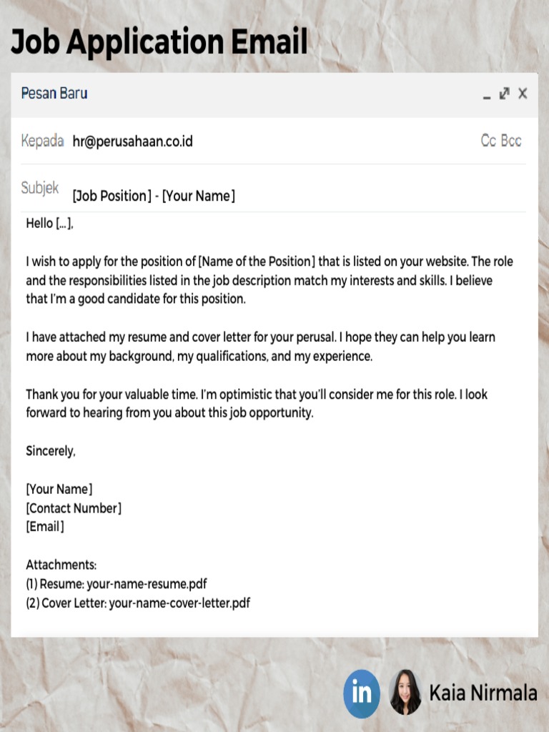 Job Application Email Template | PDF