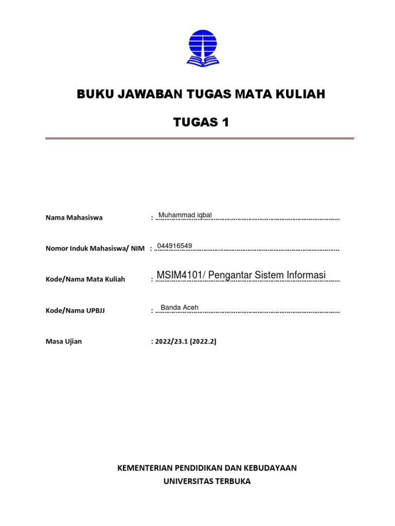 BJT - Tugas1 Pengantar Sistem Informasi | PDF