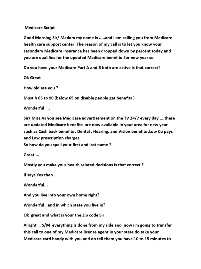 Medicare Script New | PDF
