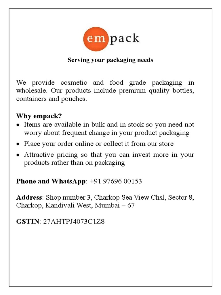 Empack Brochure - May2021 | PDF