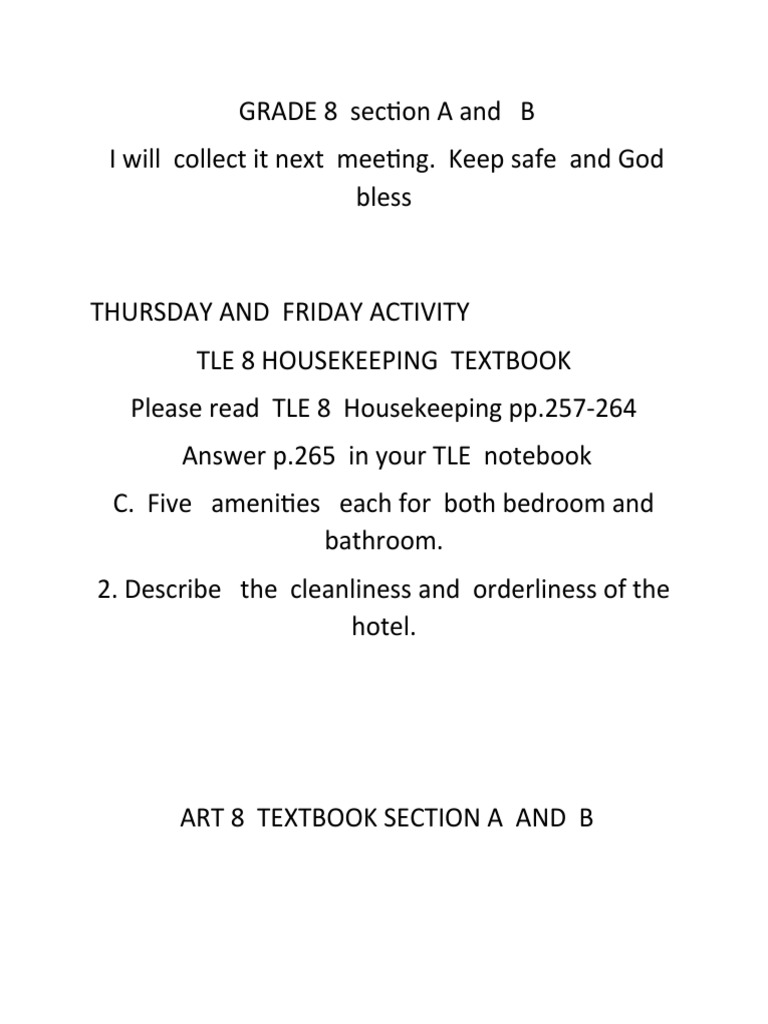 Art and Tle 8 Activity | PDF