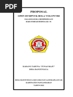 Contoh Proposal Turnamen Bola Volly Lengkap | PDF | Olahraga & Rekreasi