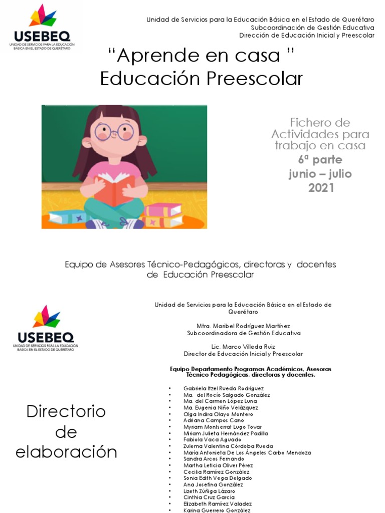 Preescolar Fichero Aprende en Casa VI | PDF | Alimentos | Vegetales