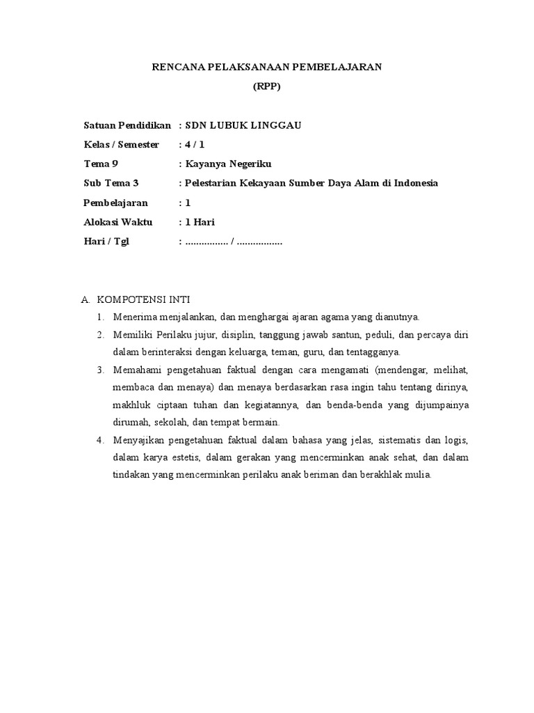 RPP Selina IPS | PDF