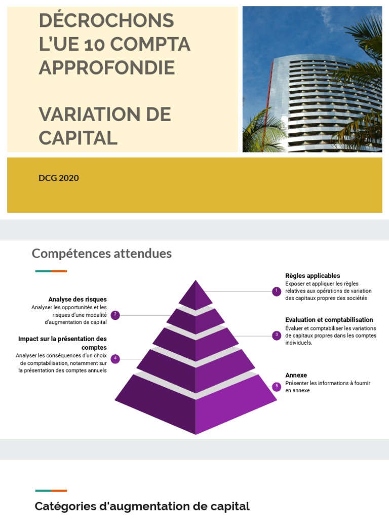 Fiche 7 - Variations Capital | PDF | Action (Finance) | Capitaux propres