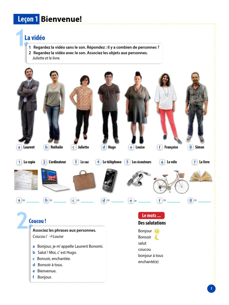 French Language Lesson 1 | PDF