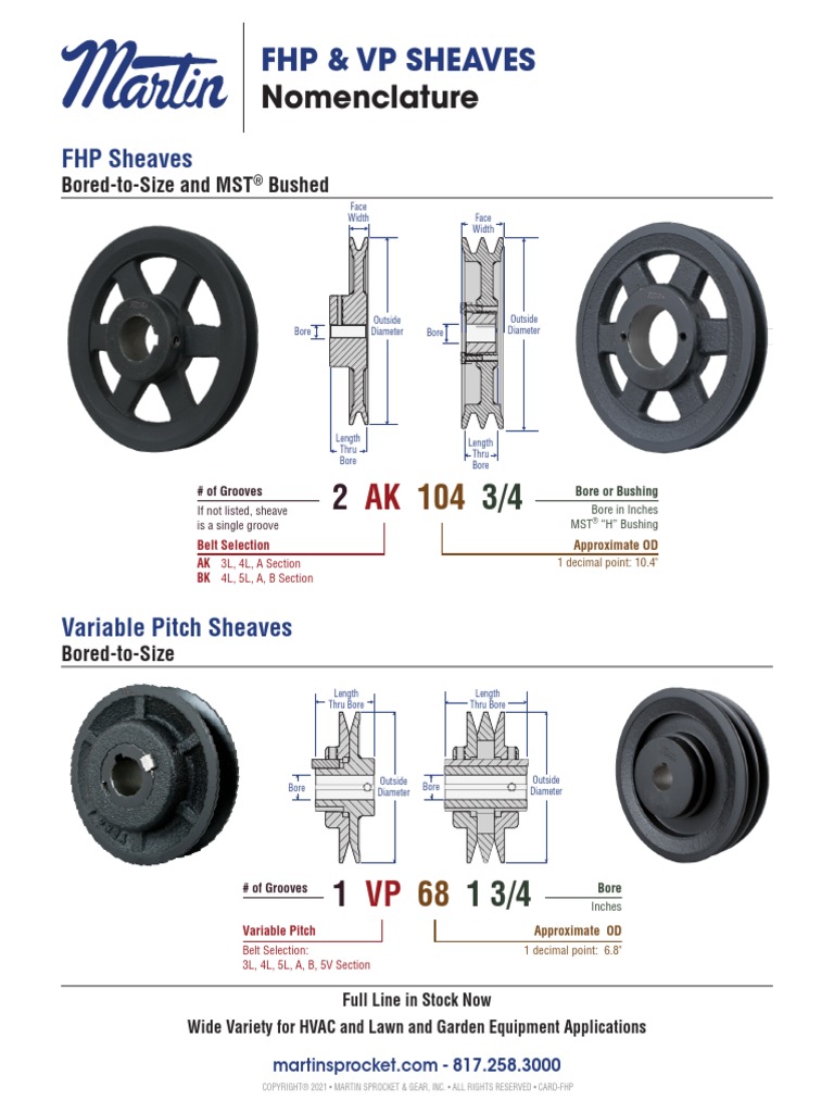 FHP VP Sheave | PDF | Belt (Mechanical) | Manufactured Goods