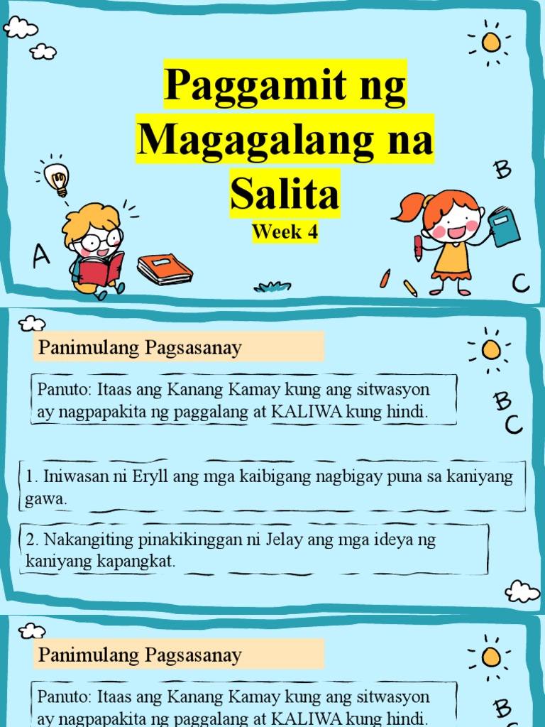 Paggamit NG Magagalang Na Salita | PDF Paggamit NG Magagalang Na Salita | PDF