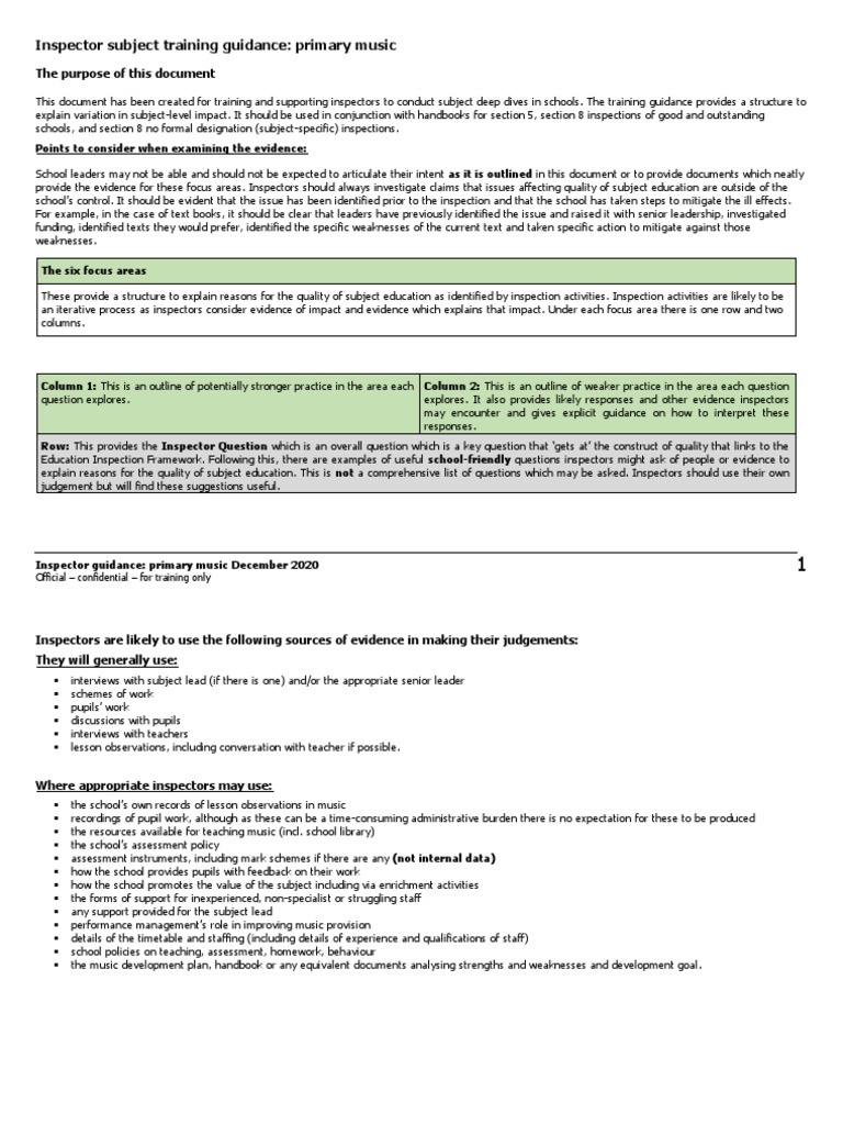 Primary Music Curriculum Guidance | PDF | Educational Assessment ...