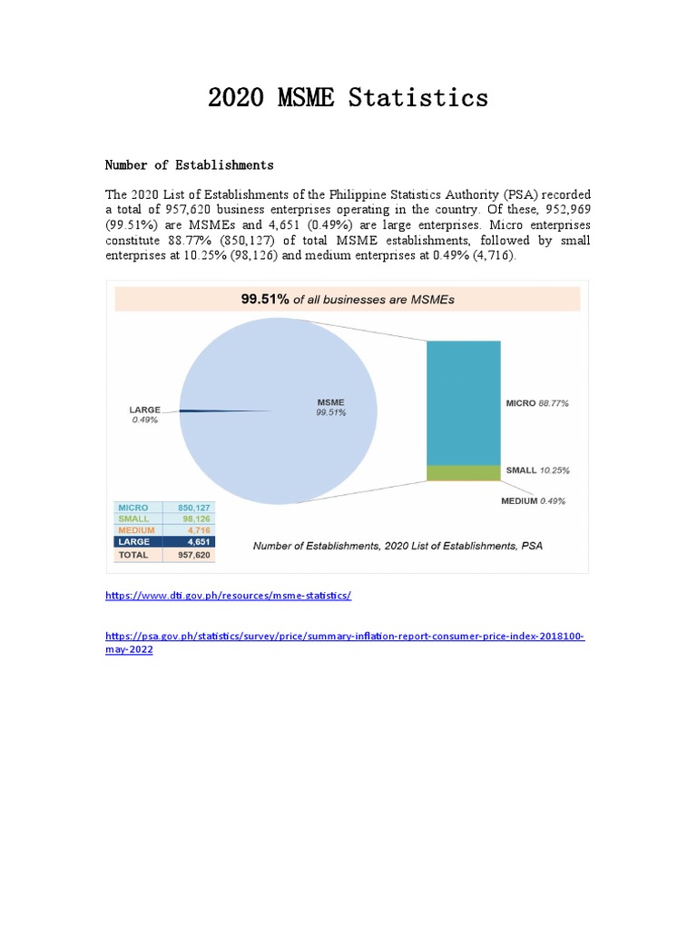 2020 MSME Statistics | PDF