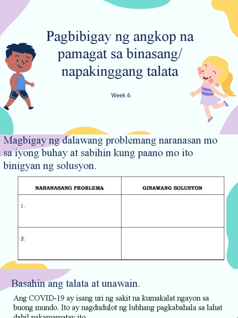 Week 6 Pagbibigay NG Pamagat | PDF