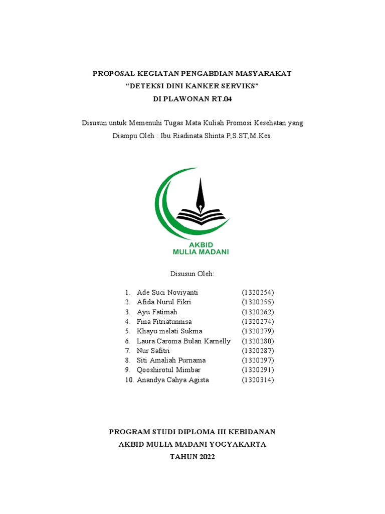 Proposal Deteksi Dini | PDF