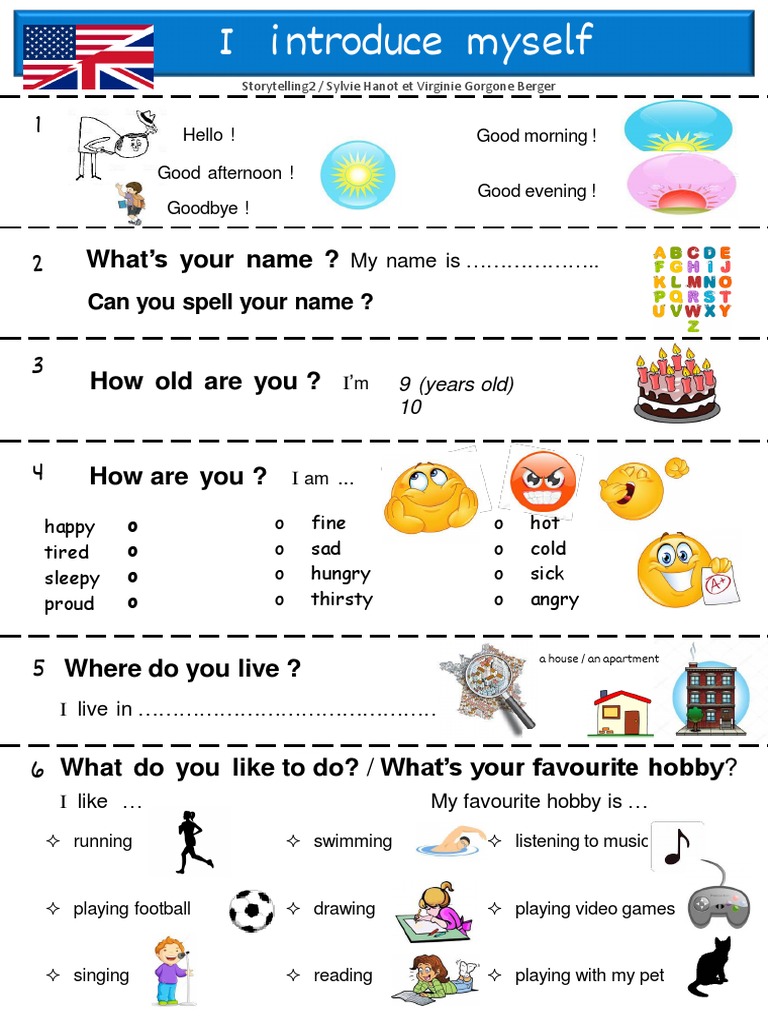 Se Presenter Fiche Recap cm1 Blog | PDF