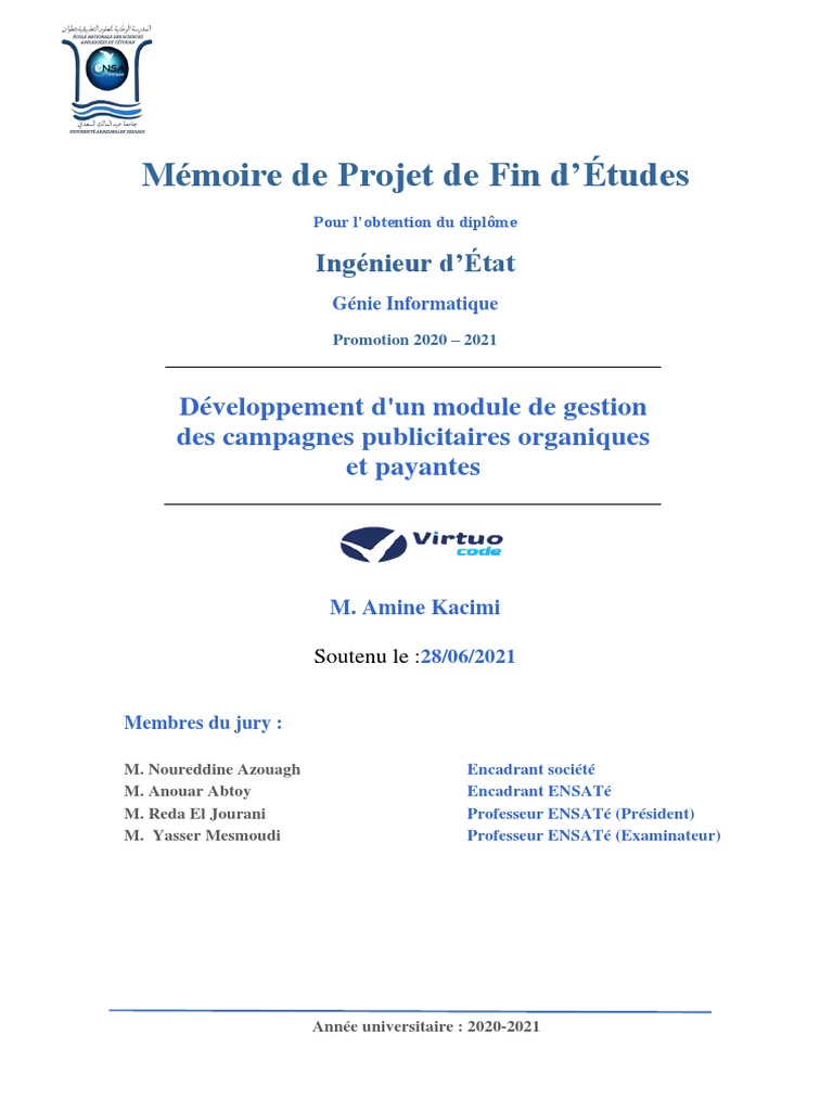 Rapport Pfe Kacimi Amine 3 | PDF | Internet | Internet et Web
