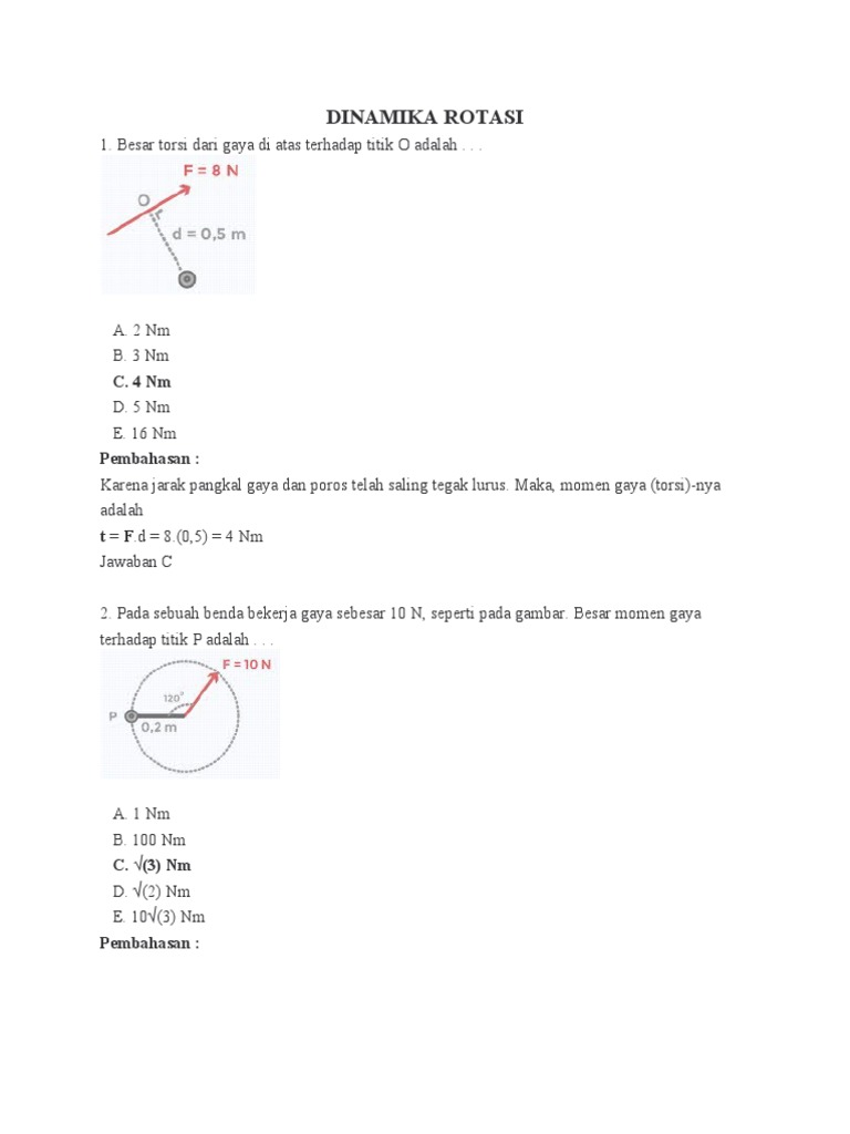 Dinamika Rotasi | PDF
