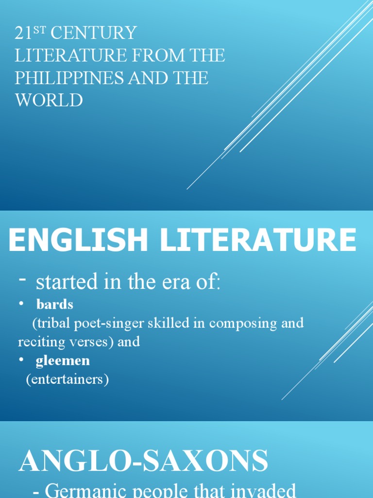 21st Century Lit | PDF | English Literature | Anglo Saxons