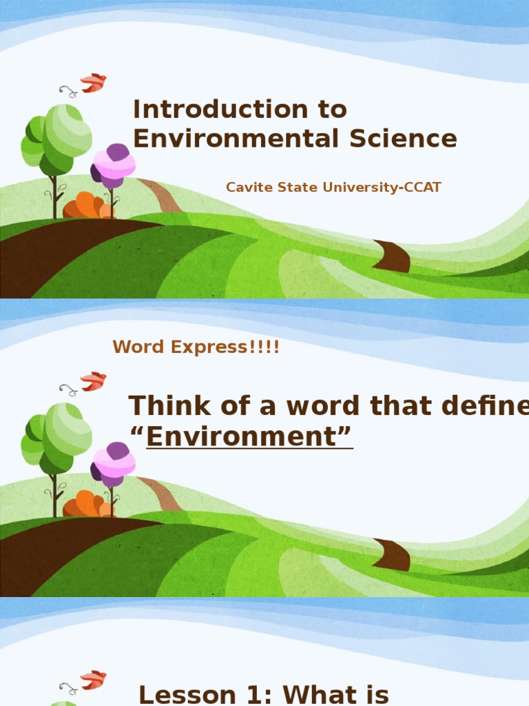 Environmental Science Introduction To Environmental Science PPTX | PDF ...