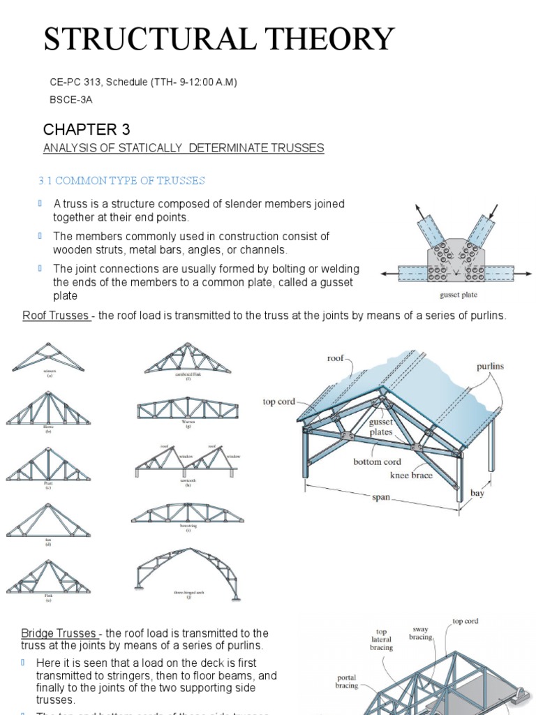 Chapter 3 - Structural Theory | PDF | Truss | Stress (Mechanics)