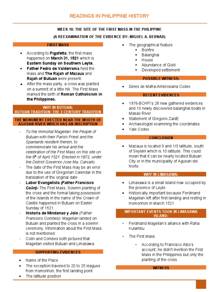 Riph - The Site of The First Mass in The Philippine | PDF | Philippines